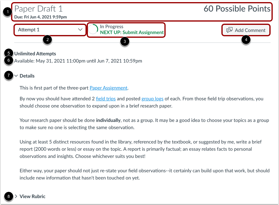 Canvas Assignment Enhancement - Students