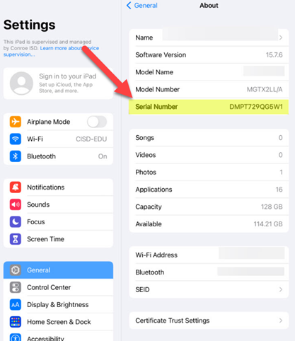 Serial Number or Tip-Web Number-How to Find on Chromebook or iPad