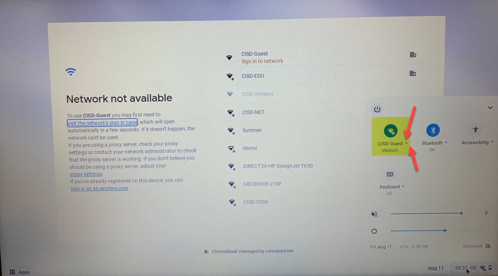 Chromebook: EDU WIFI Troubleshooting Tips