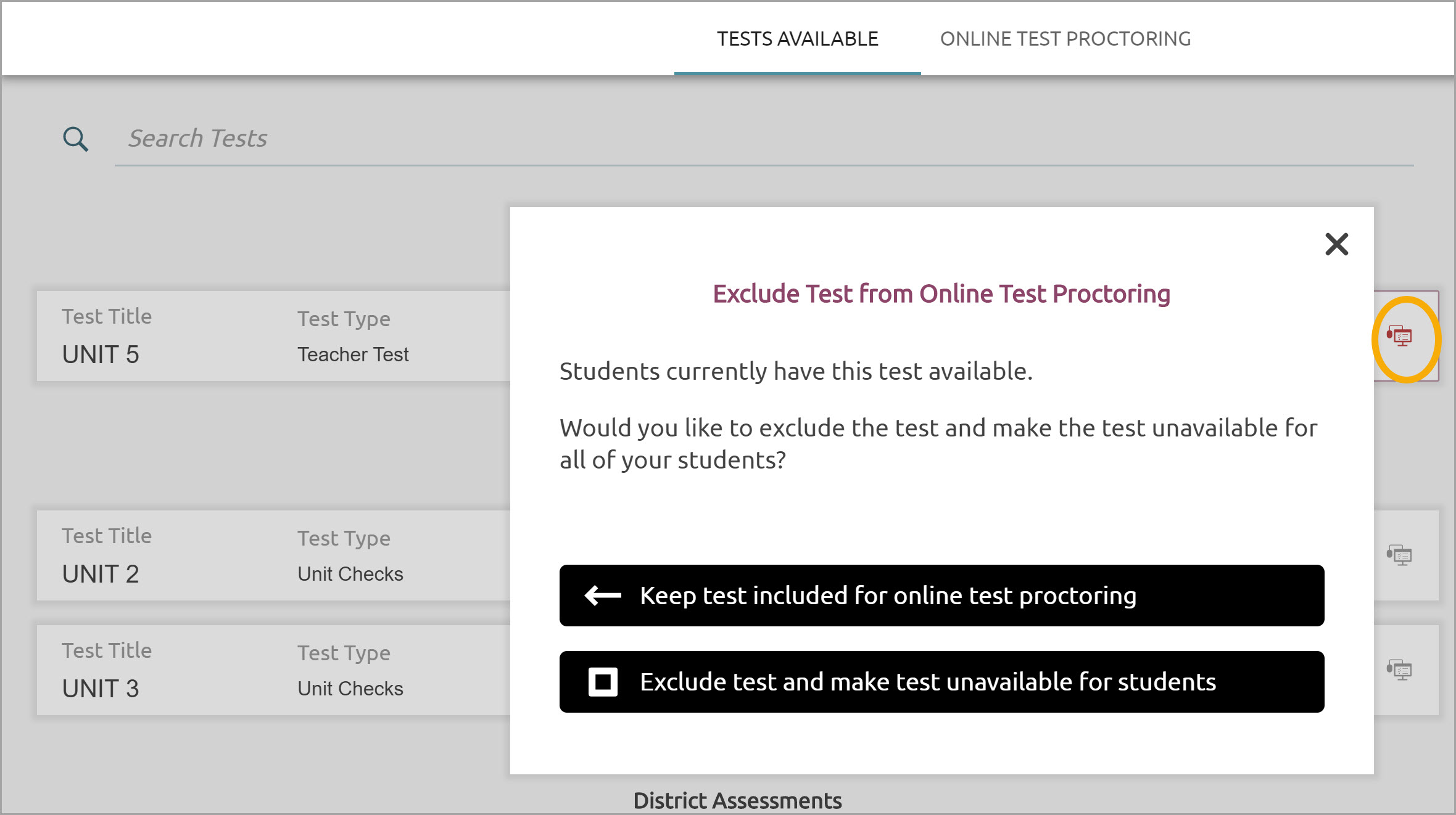 Administering an Online Assessment