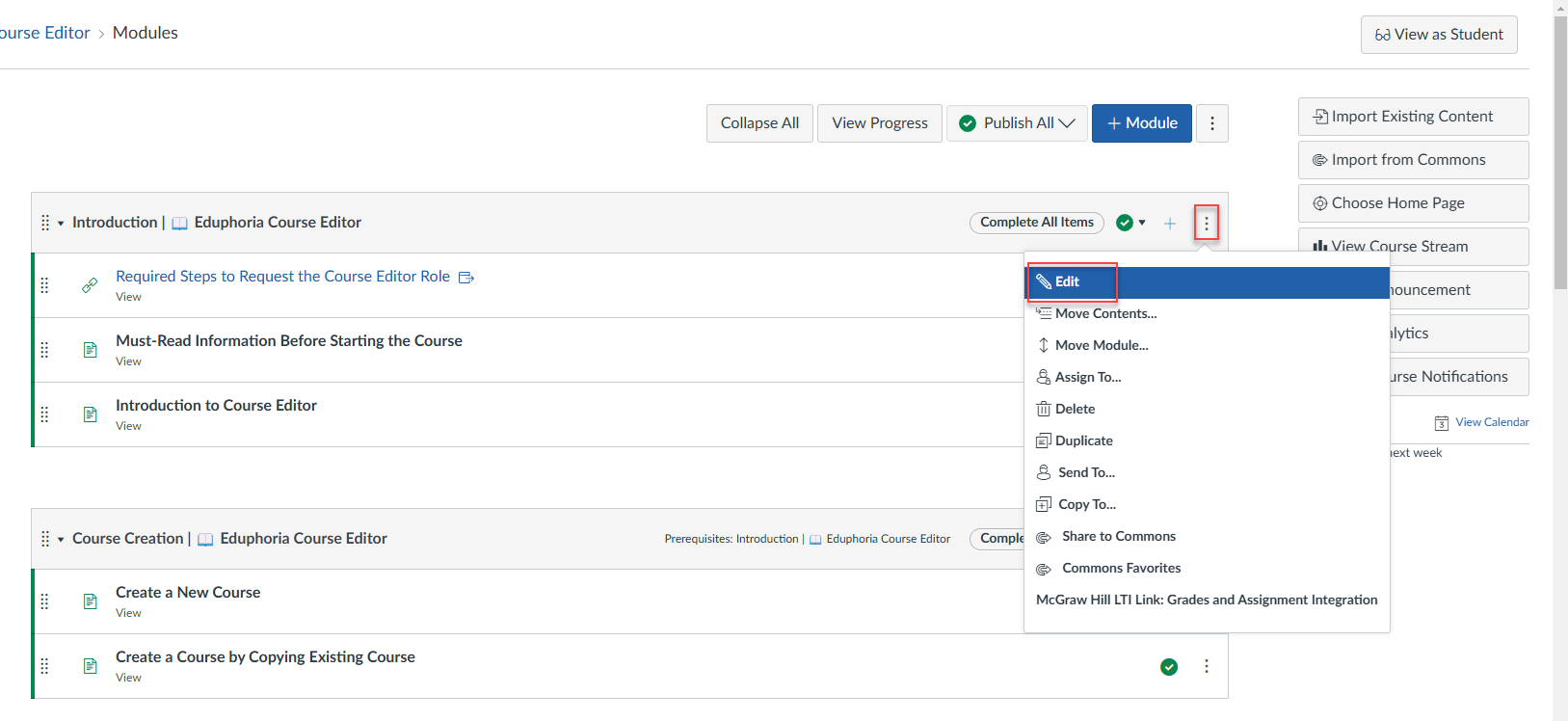 Adding Module Prerequisites and Requirements