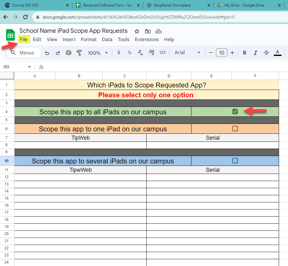 How to Fill Out the iPad Scope App Request Form